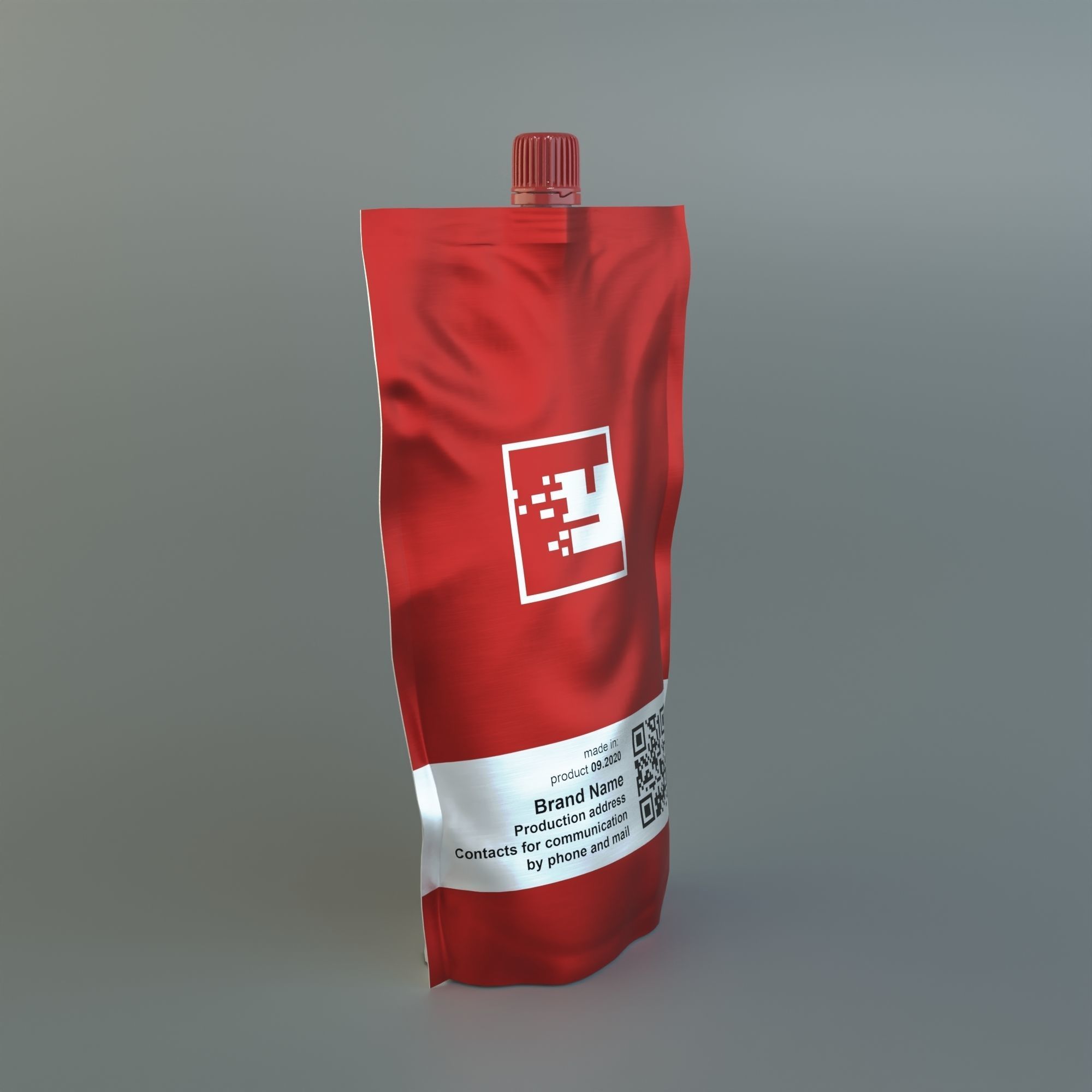 Flexible packaging Doy-Pack with dispenser and cap 3D model | CGTrader