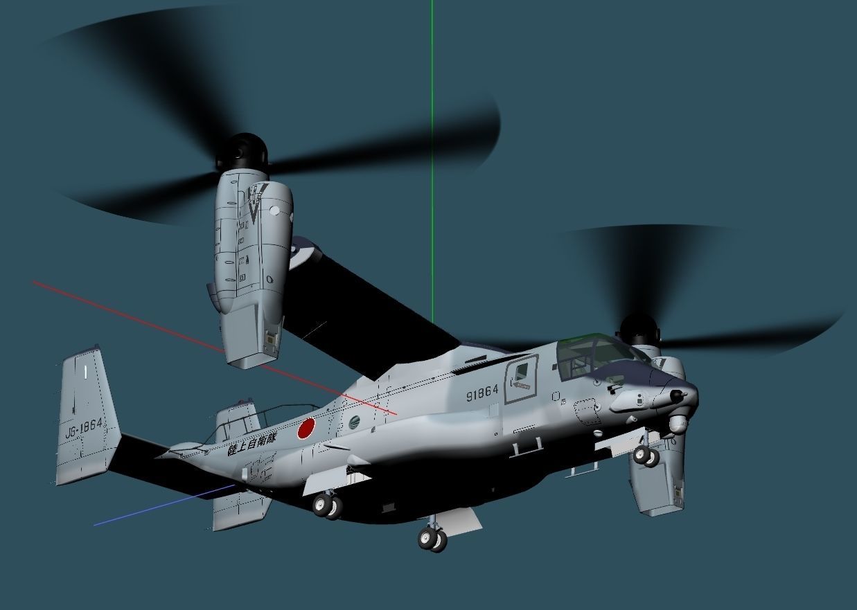 JGSDF V22 osprey aircraft 3D model | CGTrader