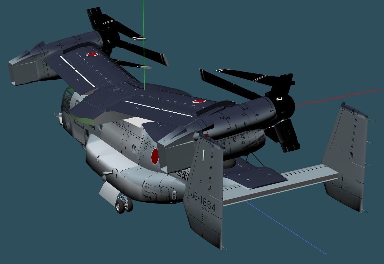 JGSDF V22 osprey aircraft 3D model | CGTrader