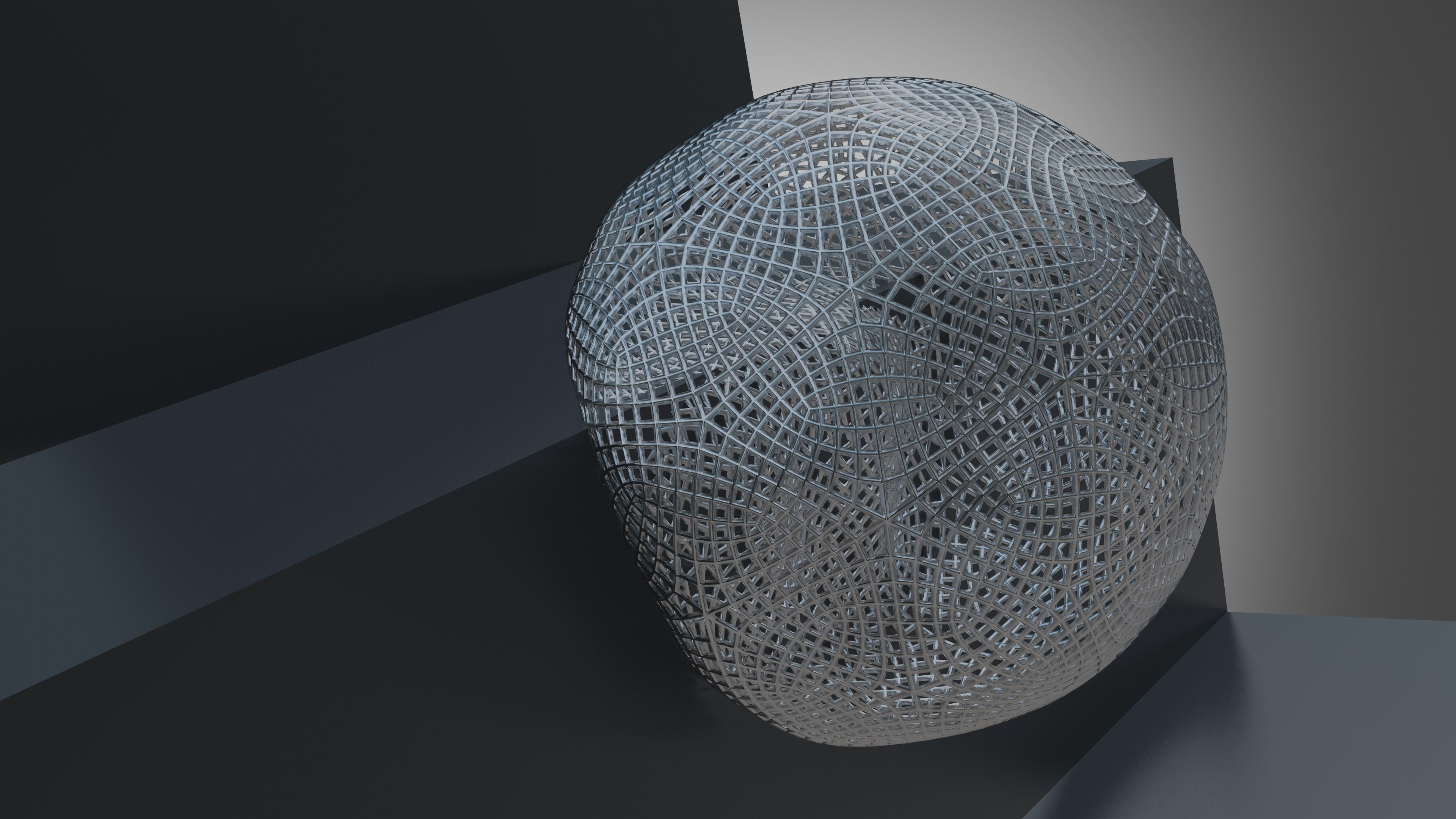 3D model Soft Wireframe Iron Ball VR / AR / low-poly | CGTrader