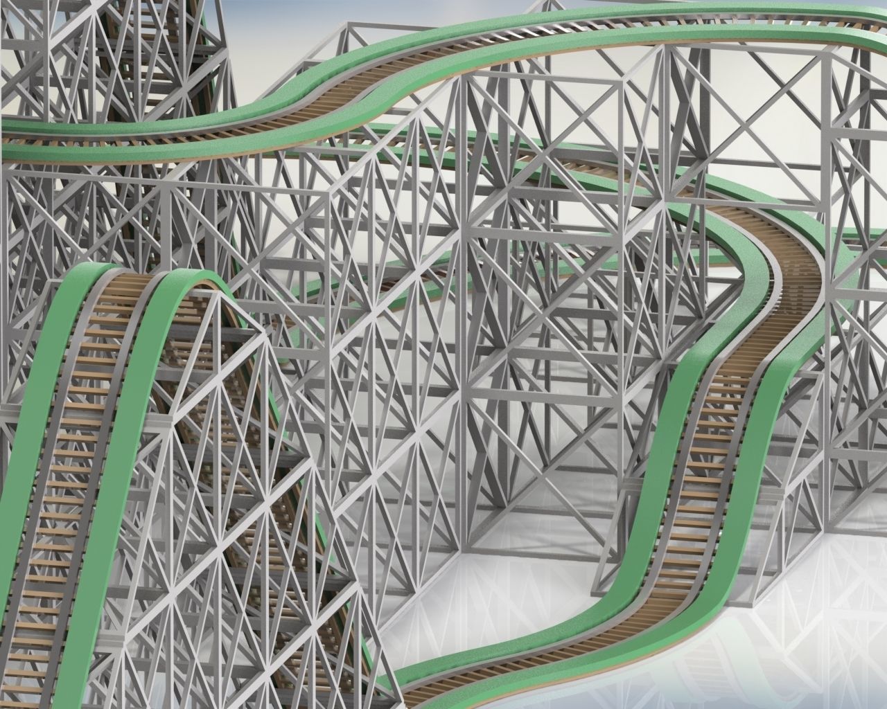 Roller coaster Construction set 3D model | CGTrader