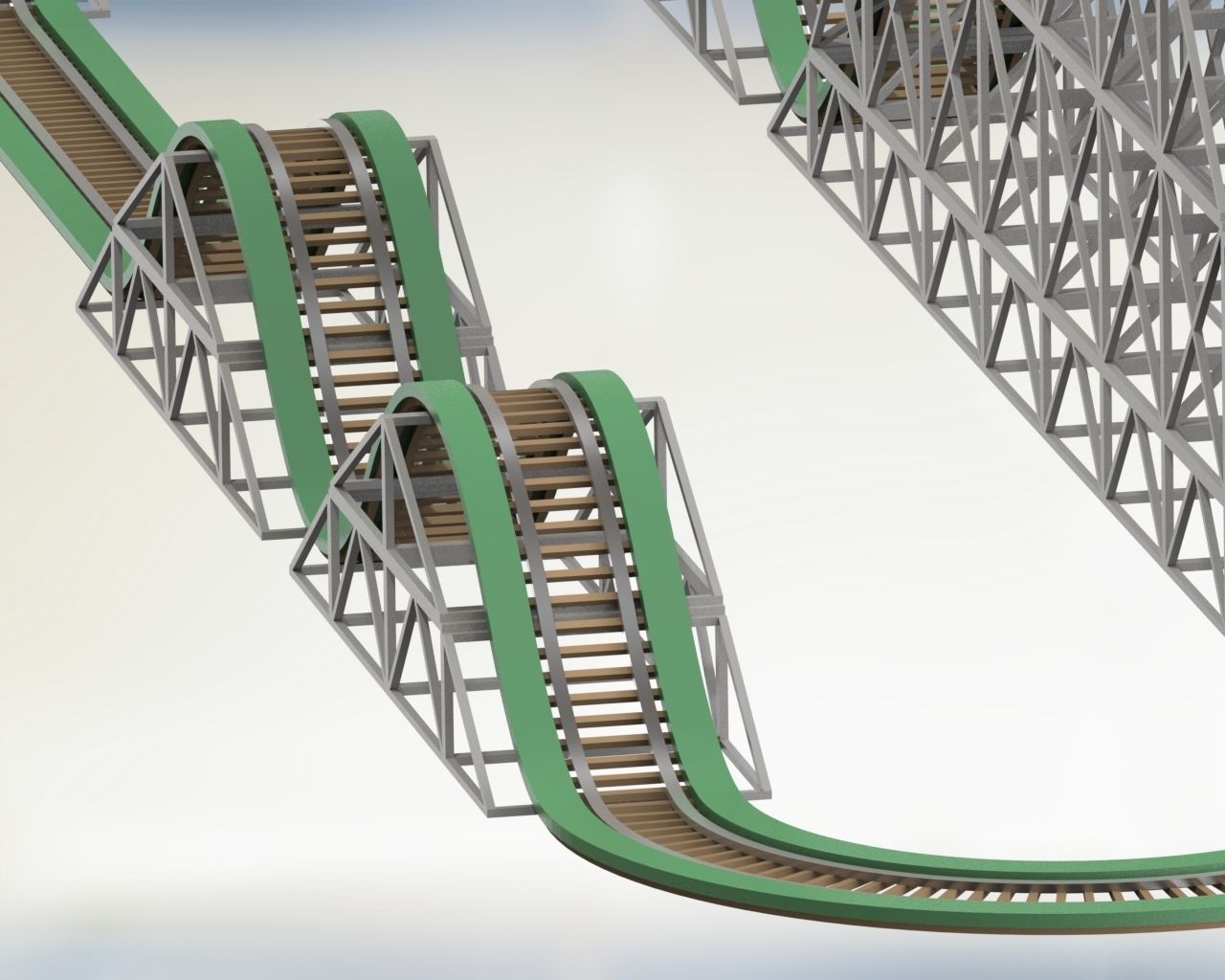 Roller coaster Construction set 3D model | CGTrader