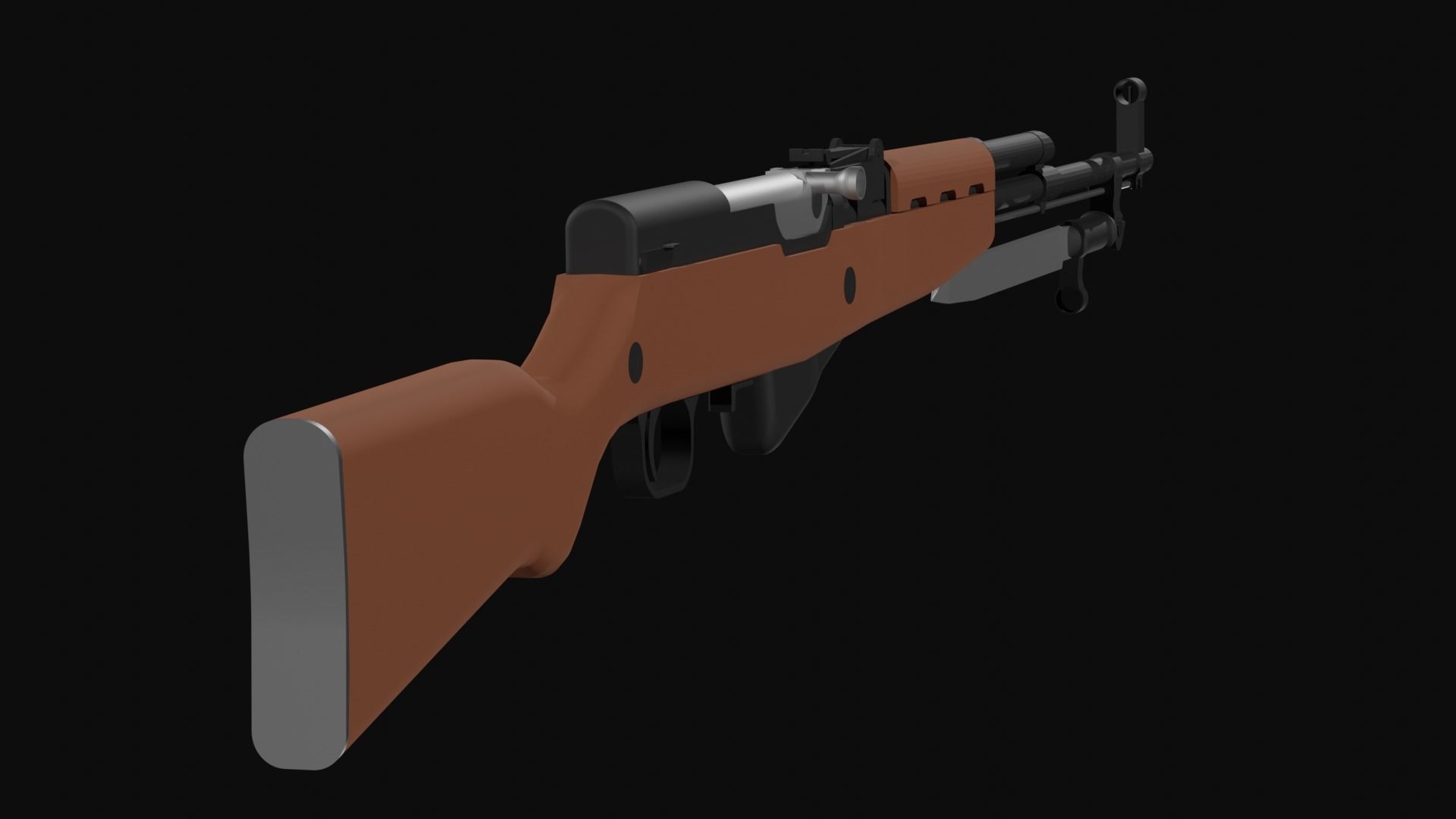 3D model SKS Type 56 Low poly VR / AR / low-poly | CGTrader