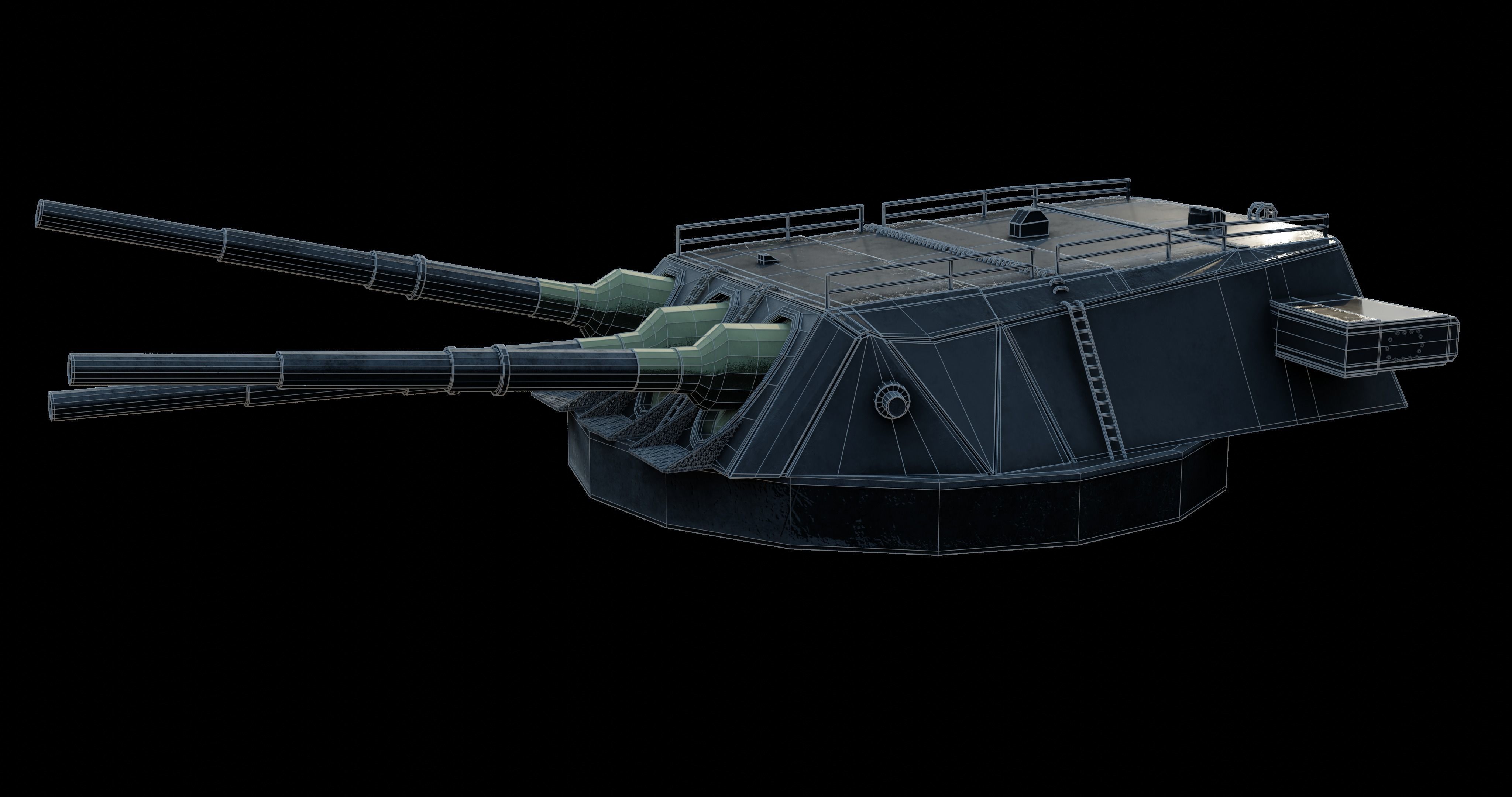 Type 94 naval gun 3D model | CGTrader