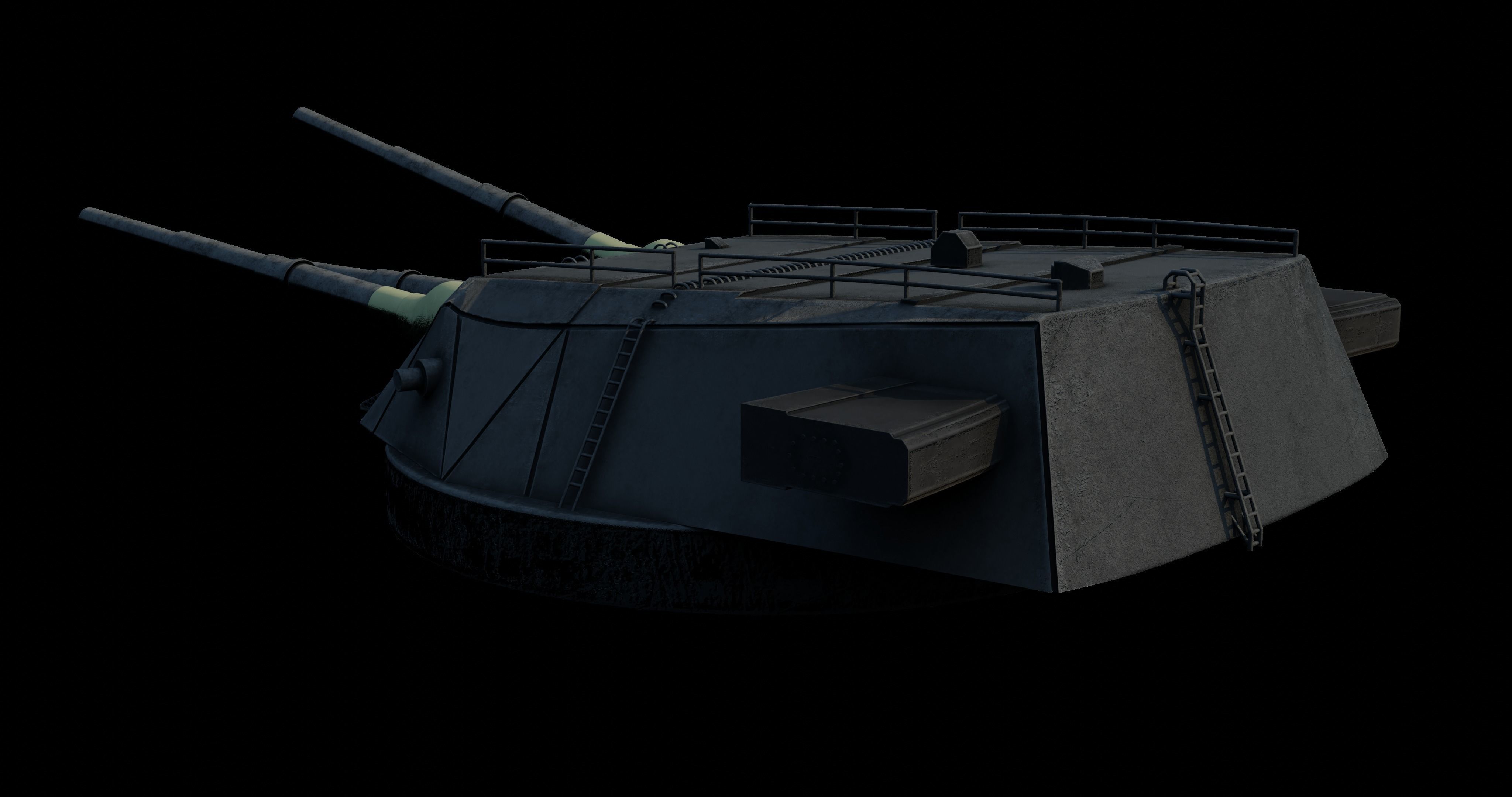 Type 94 naval gun 3D model | CGTrader