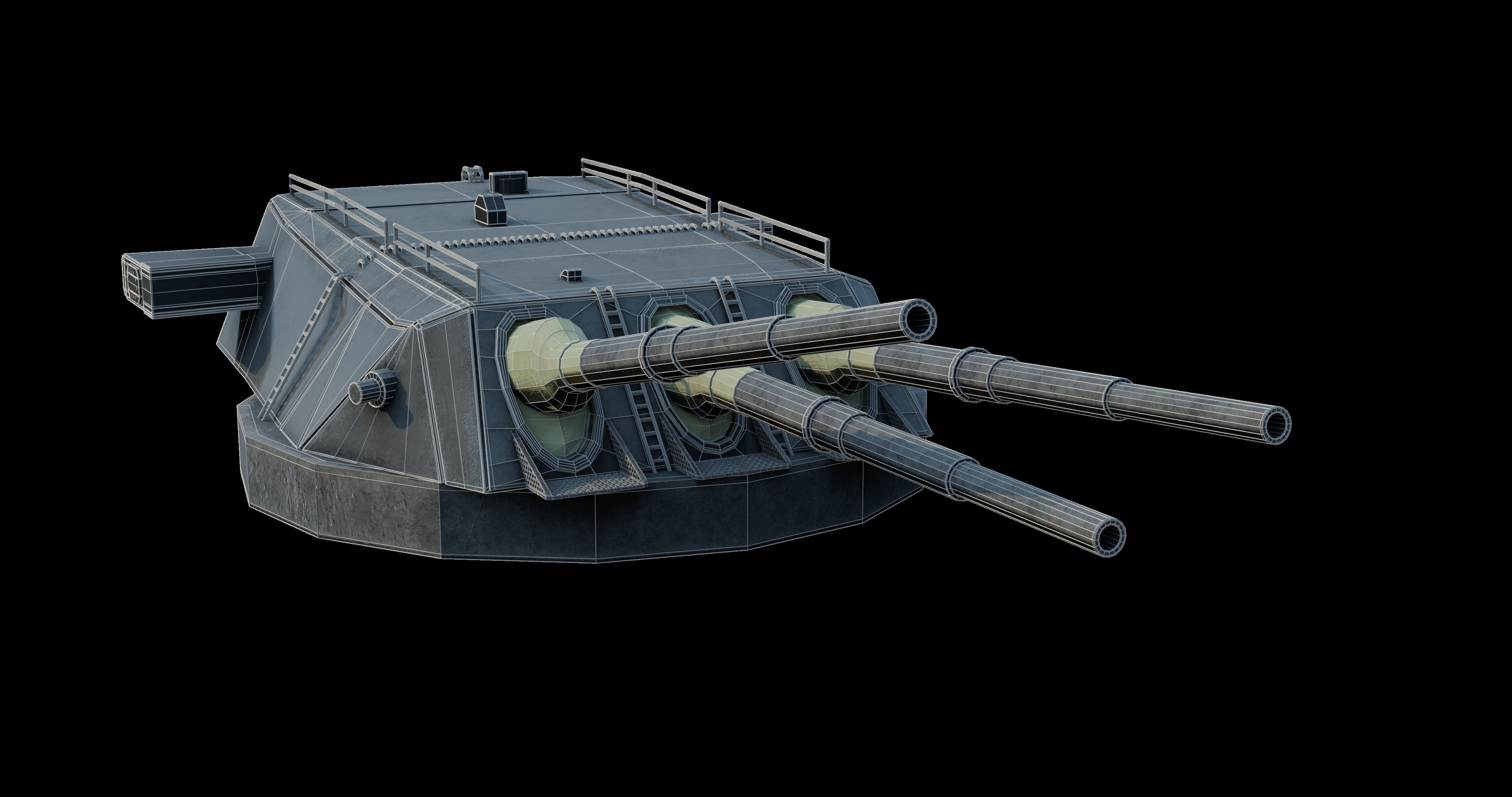 Type 94 naval gun 3D model | CGTrader