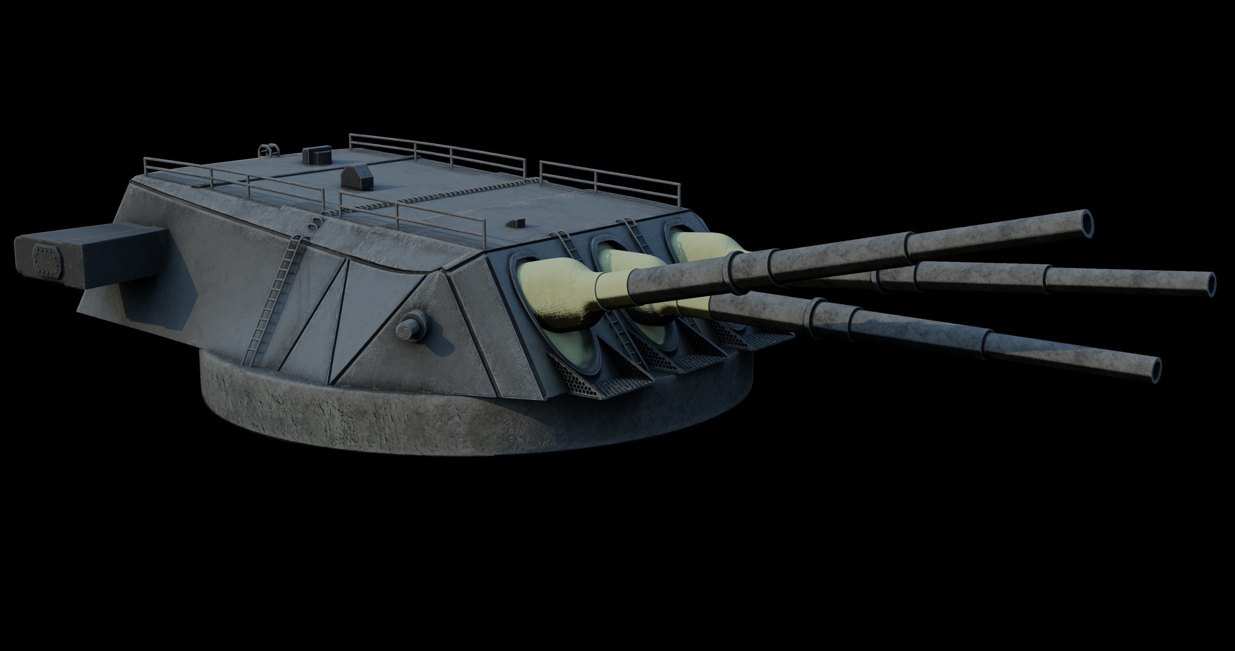 Type 94 naval gun 3D model | CGTrader