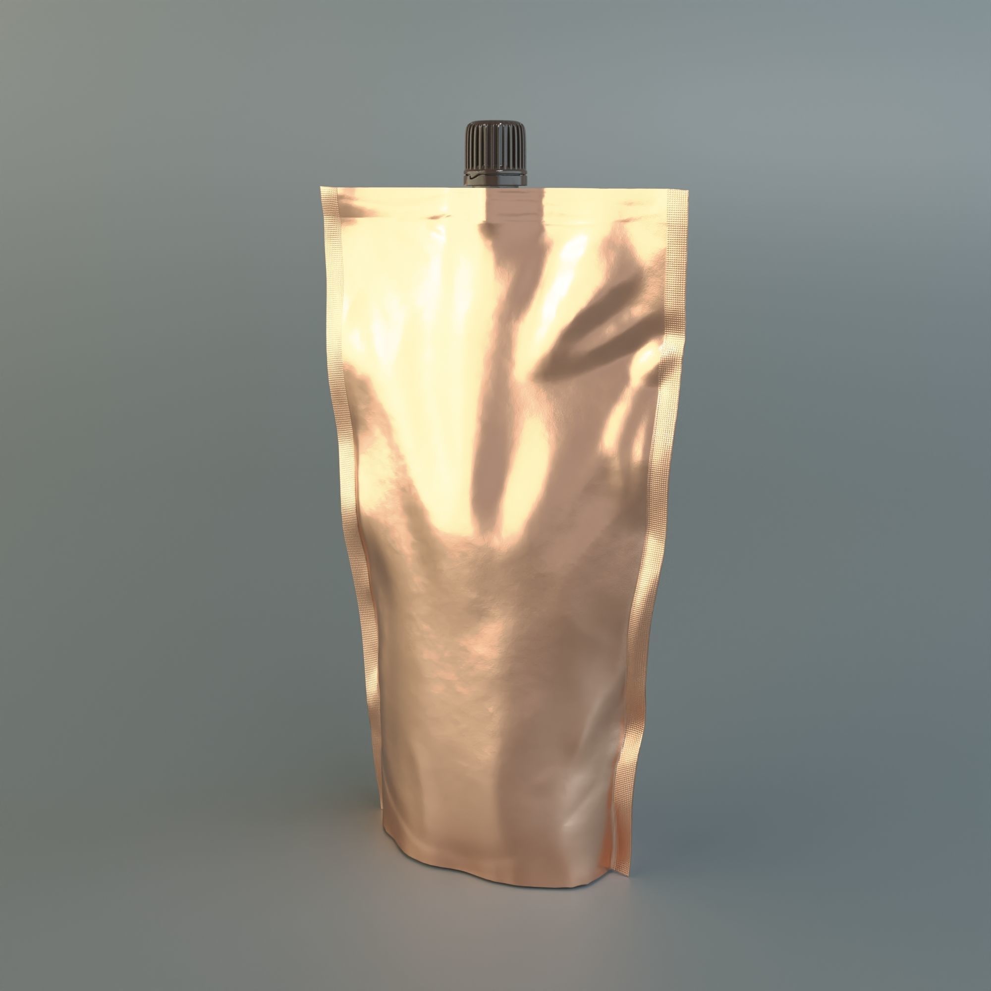 Glossy metallic doy-pack with dispenser 3D model | CGTrader