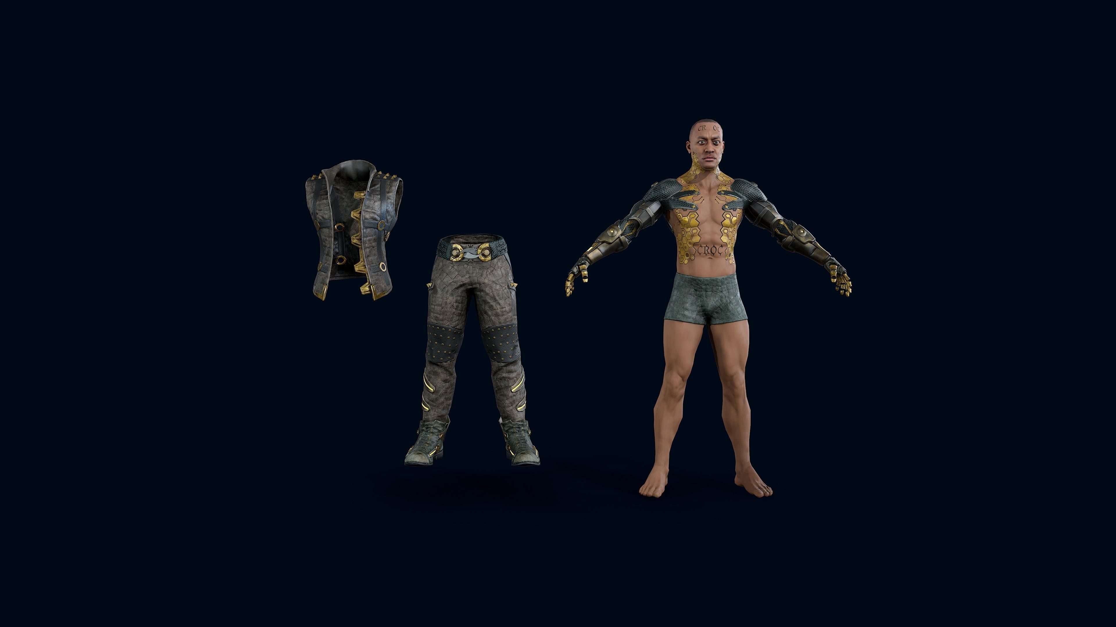 3D model Croc men VR / AR / low-poly rigged | CGTrader