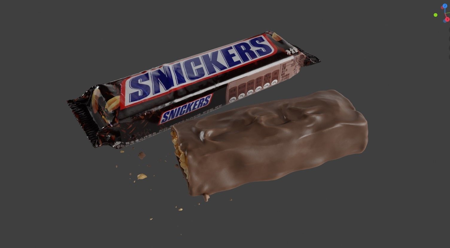 Snickers 3D model | CGTrader