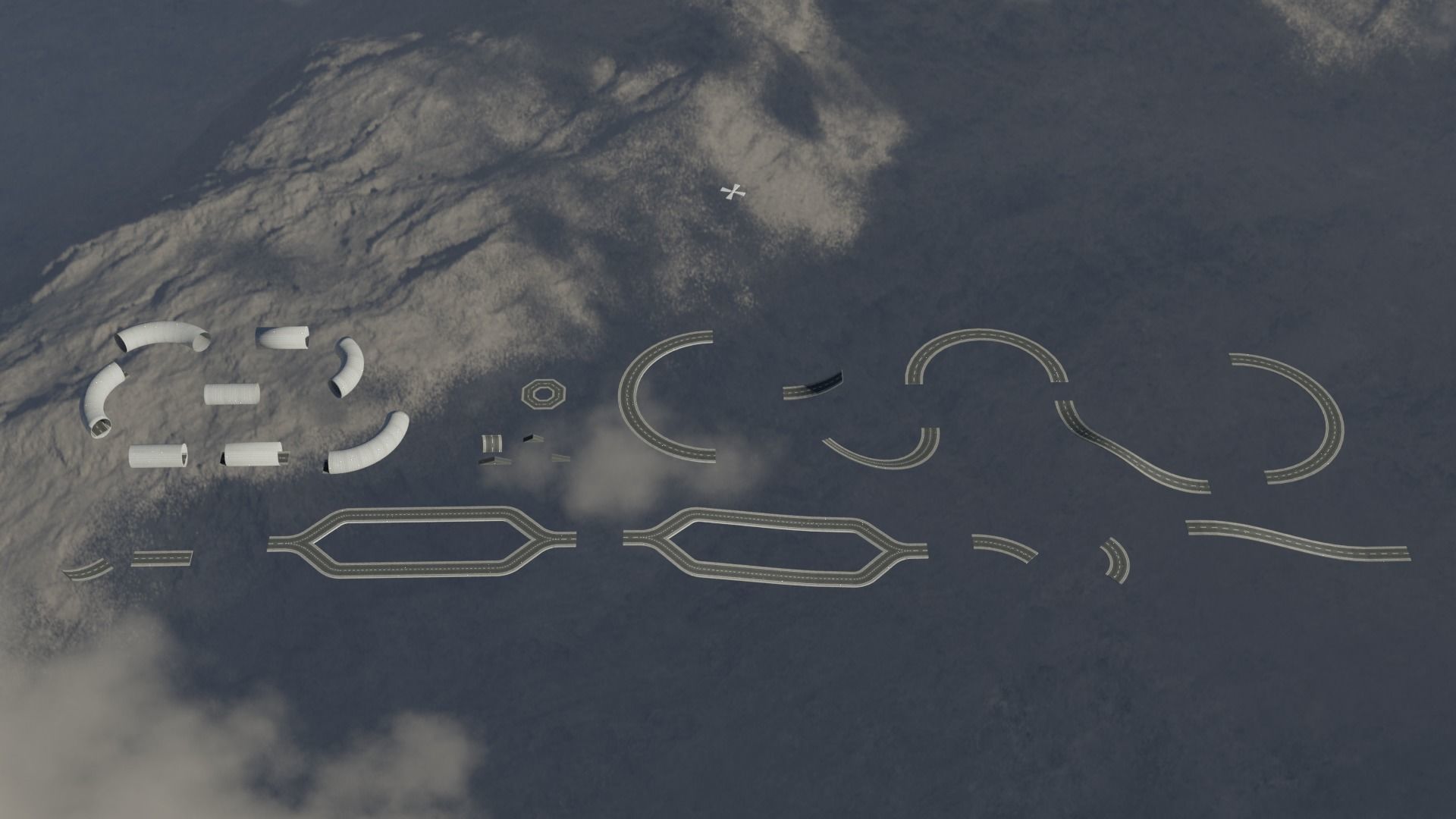 Stunt Tracks free VR / AR / low-poly 3D model | CGTrader