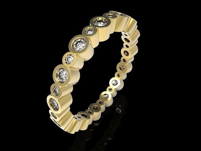 Band Wreath Bezel Ring 3D model 3D printable | CGTrader