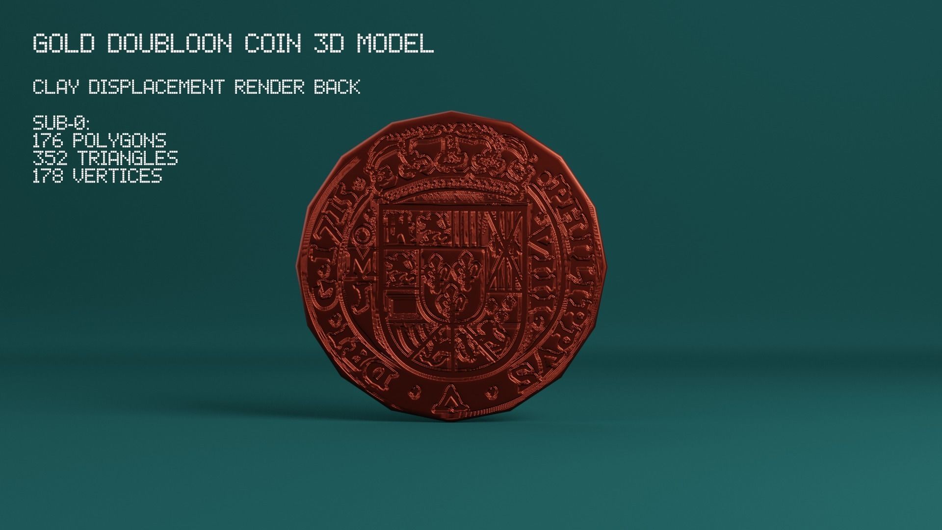 Gold Doubloon Coin 3D Model 3D model | CGTrader