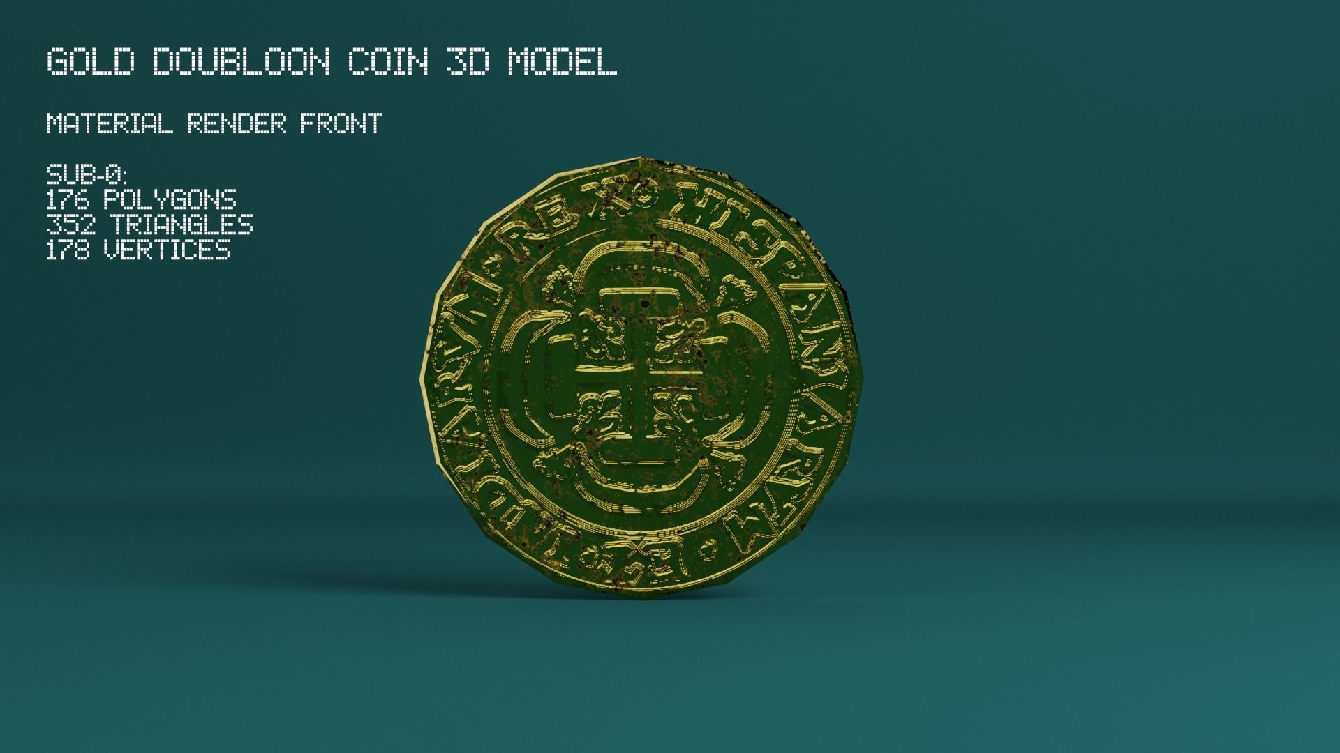 Gold Doubloon Coin 3D Model 3D model | CGTrader