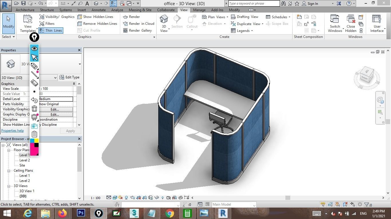 Revit cubicle designs 3D model | CGTrader