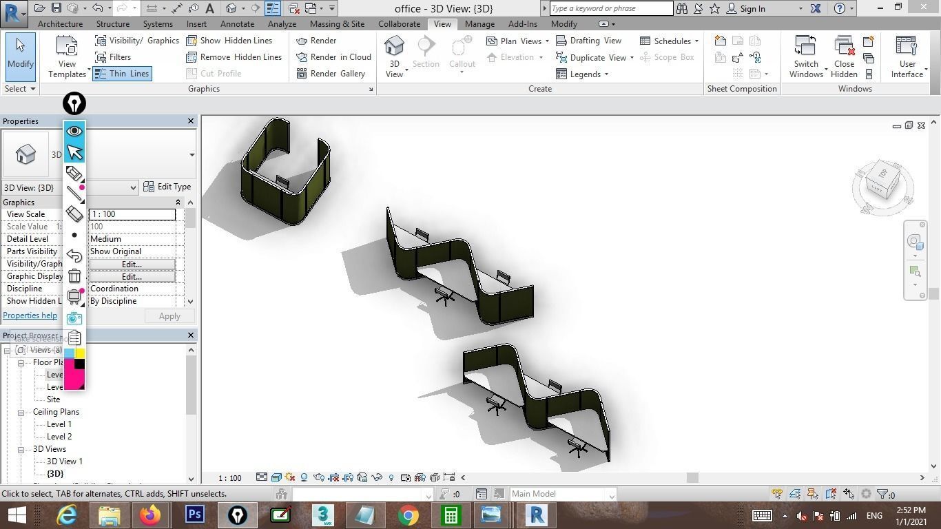 Revit cubicle designs 3D model | CGTrader