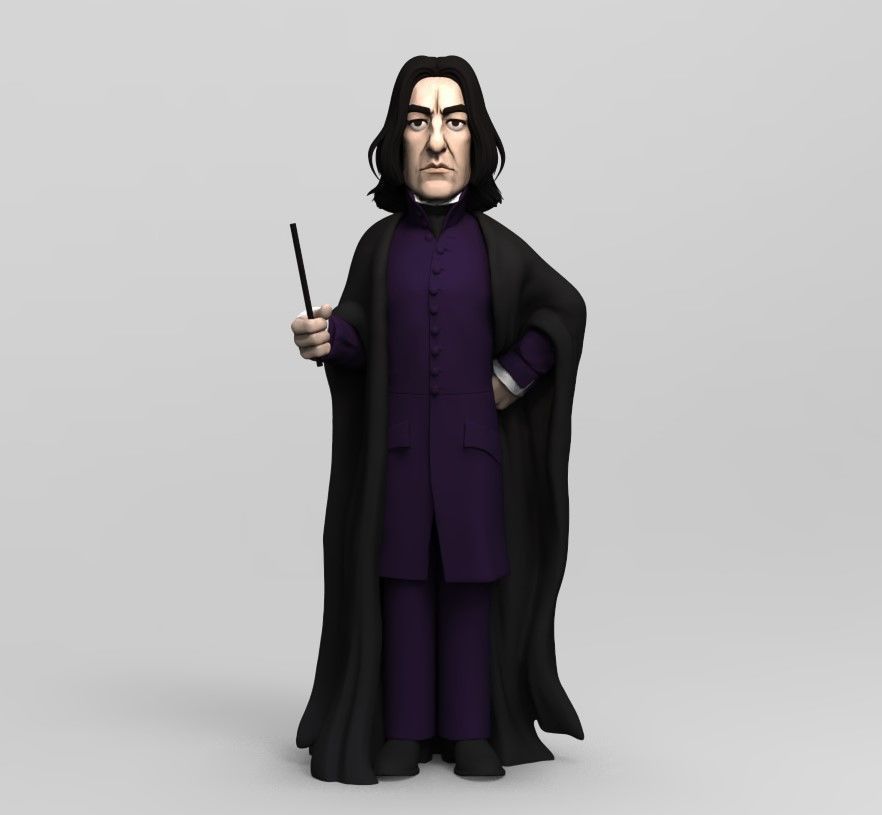 Severus Snape cartoon 3D model 3D printable | CGTrader