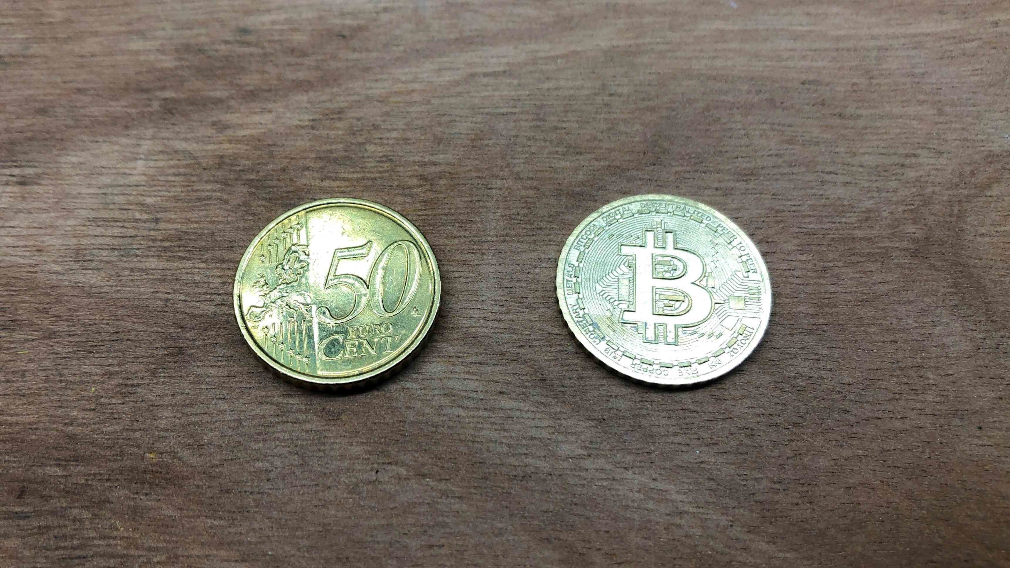 Turning 50 cent into a Bitcoin 3D model 3D printable | CGTrader