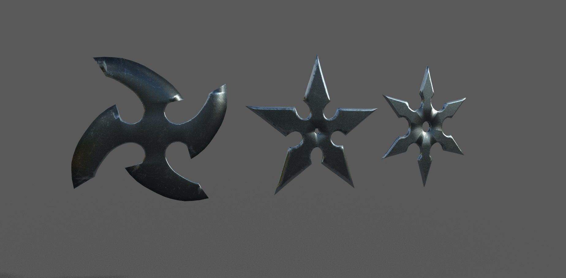 3D model Shuriken Pack Low-poly 3D model VR / AR / low-poly | CGTrader