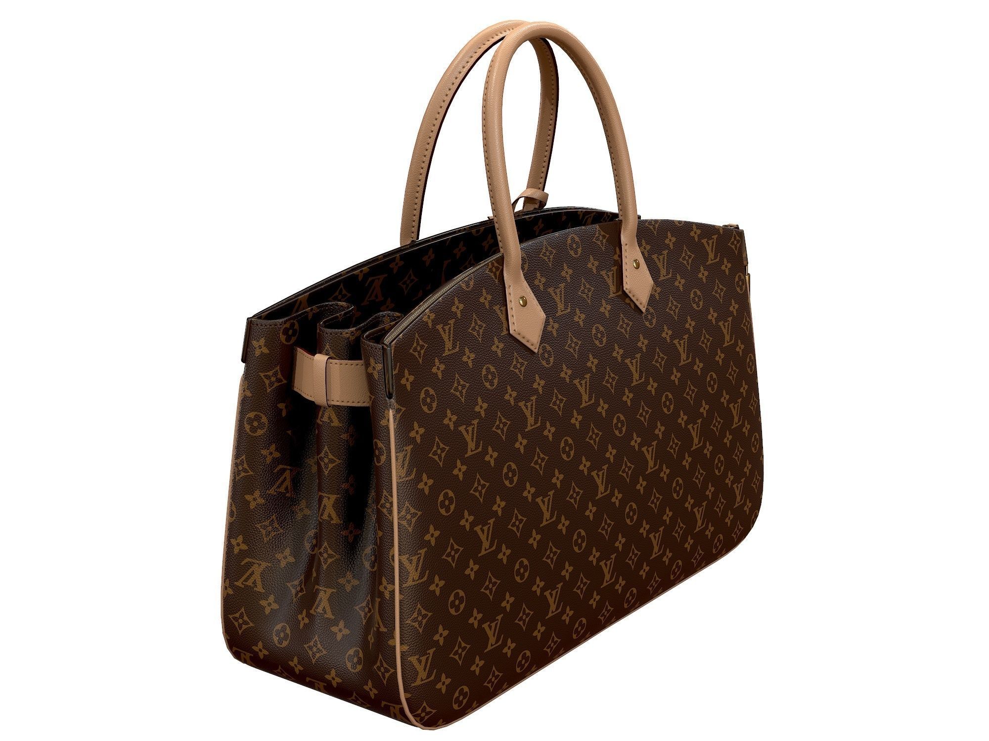 Louis Vuitton bag ALL SET Monogram Leather 3D model | CGTrader