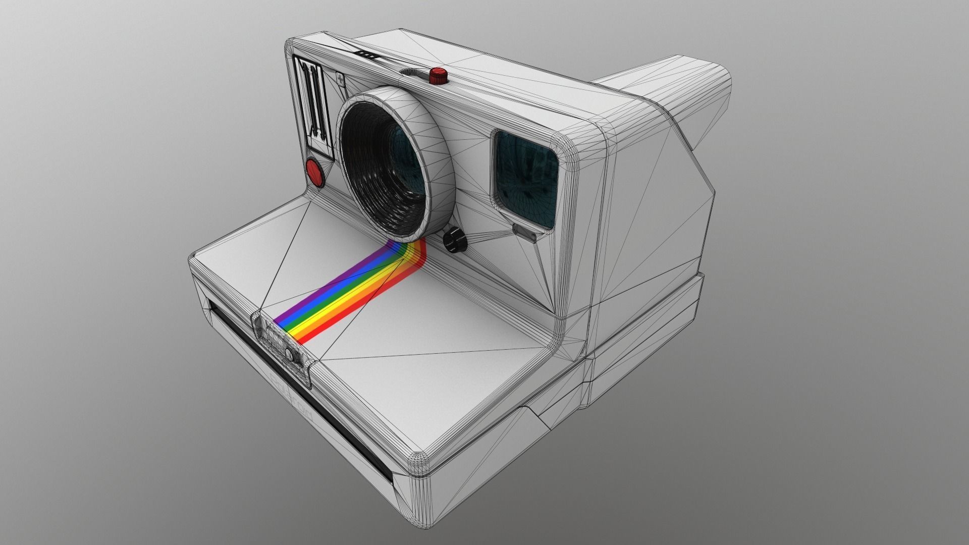 3D model Vintage Polaroid Camera VR / AR / low-poly | CGTrader