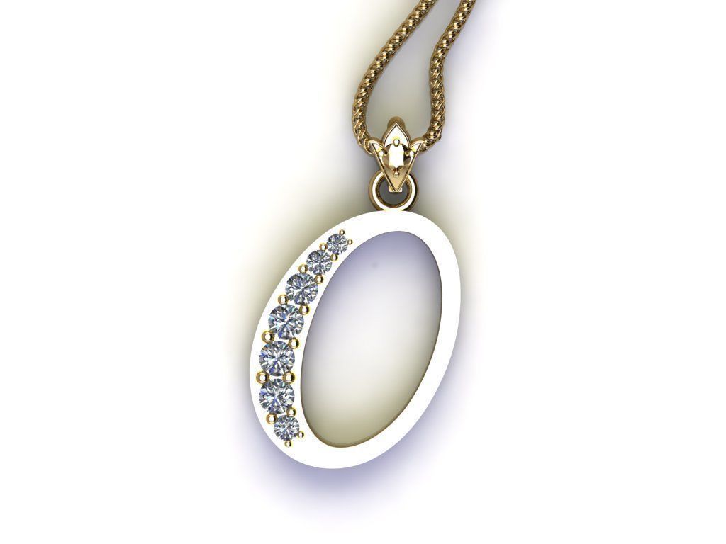 Alphabet Letter O Pendant new design in 2021 3D model | CGTrader