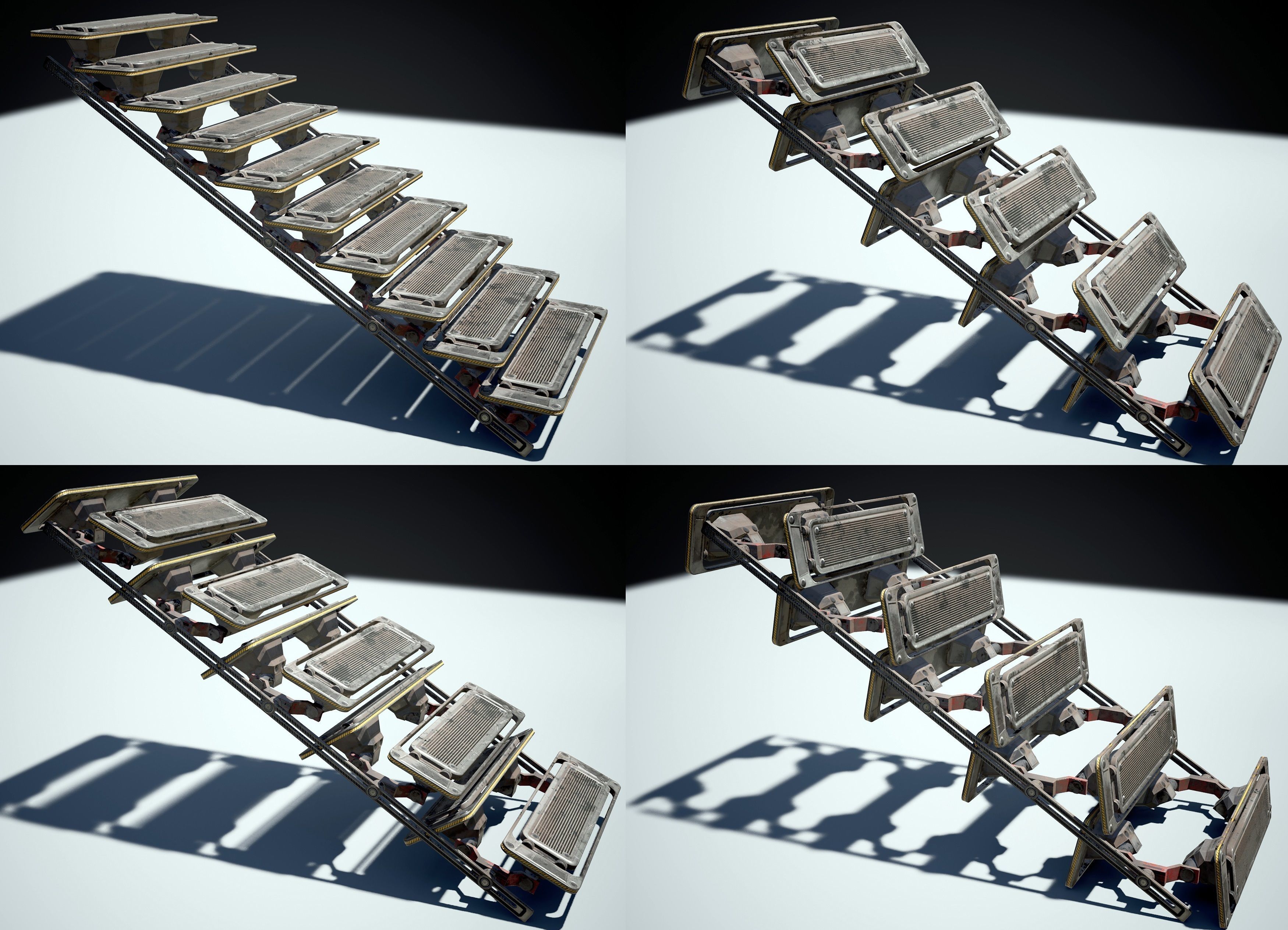 3D model Cyberpunk Structure Foundation- sci fi Collection VR / AR ...