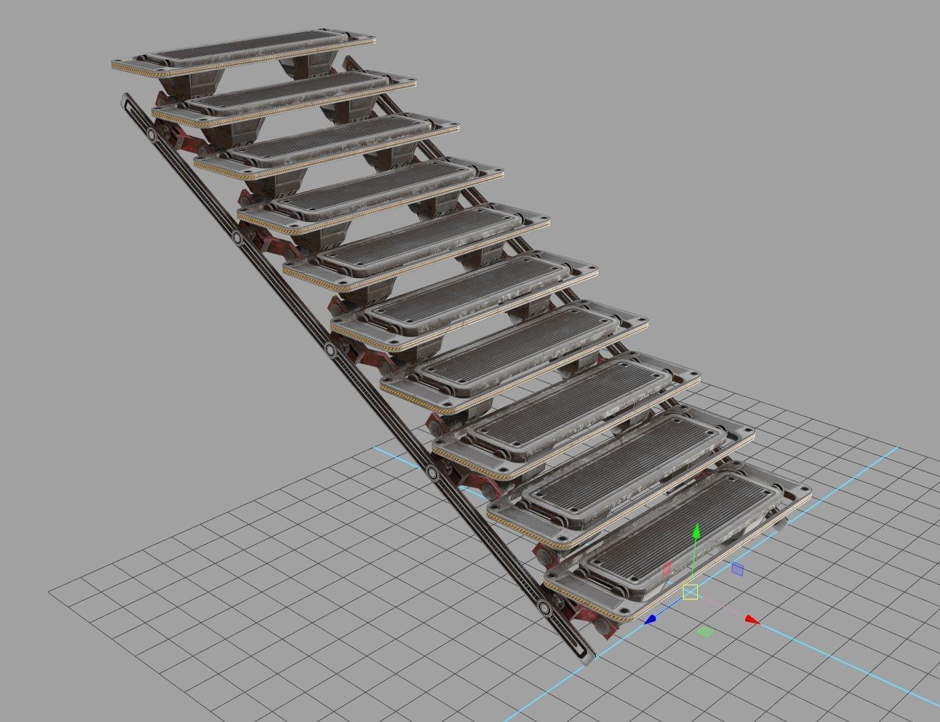 3D model Cyberpunk Structure Foundation- sci fi Collection VR / AR ...