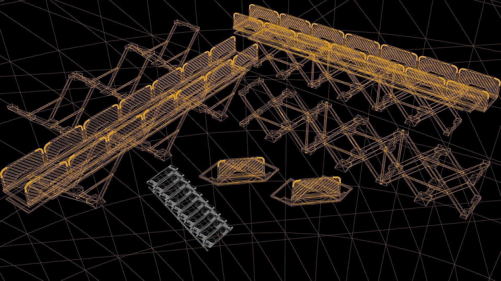 3D model Cyberpunk Structure Foundation- sci fi Collection VR / AR ...