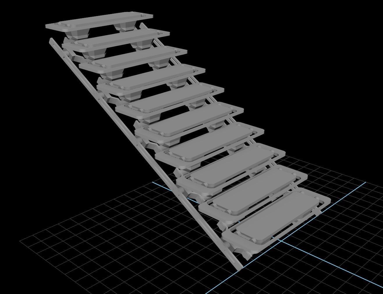 3D model Cyberpunk Structure Foundation- sci fi Collection VR / AR ...