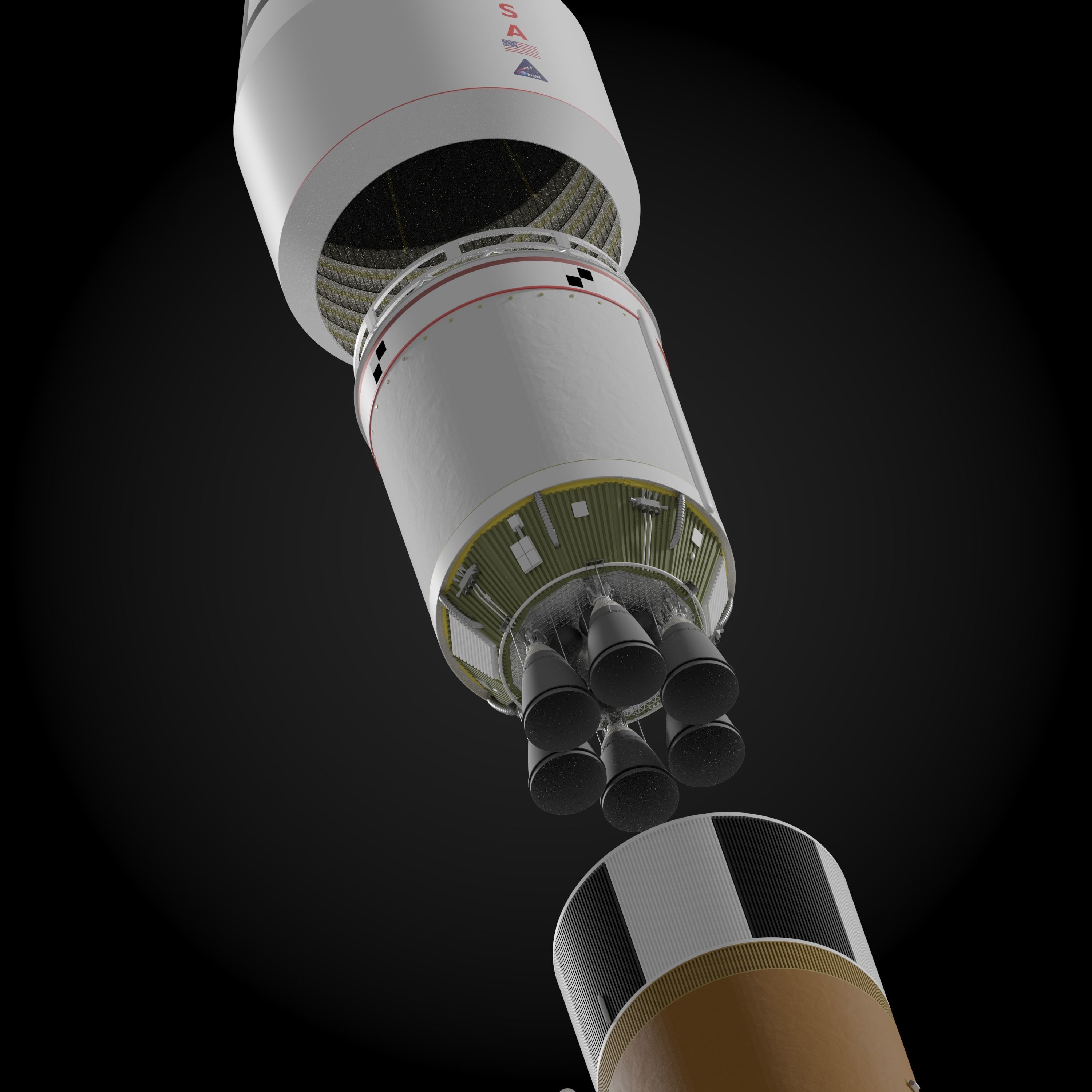DIRECT 3 Jupiter rocket 3D model | CGTrader