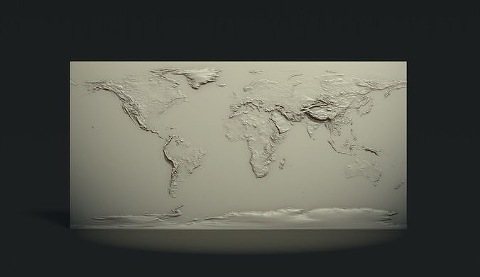 world map 3D model 3D printable | CGTrader