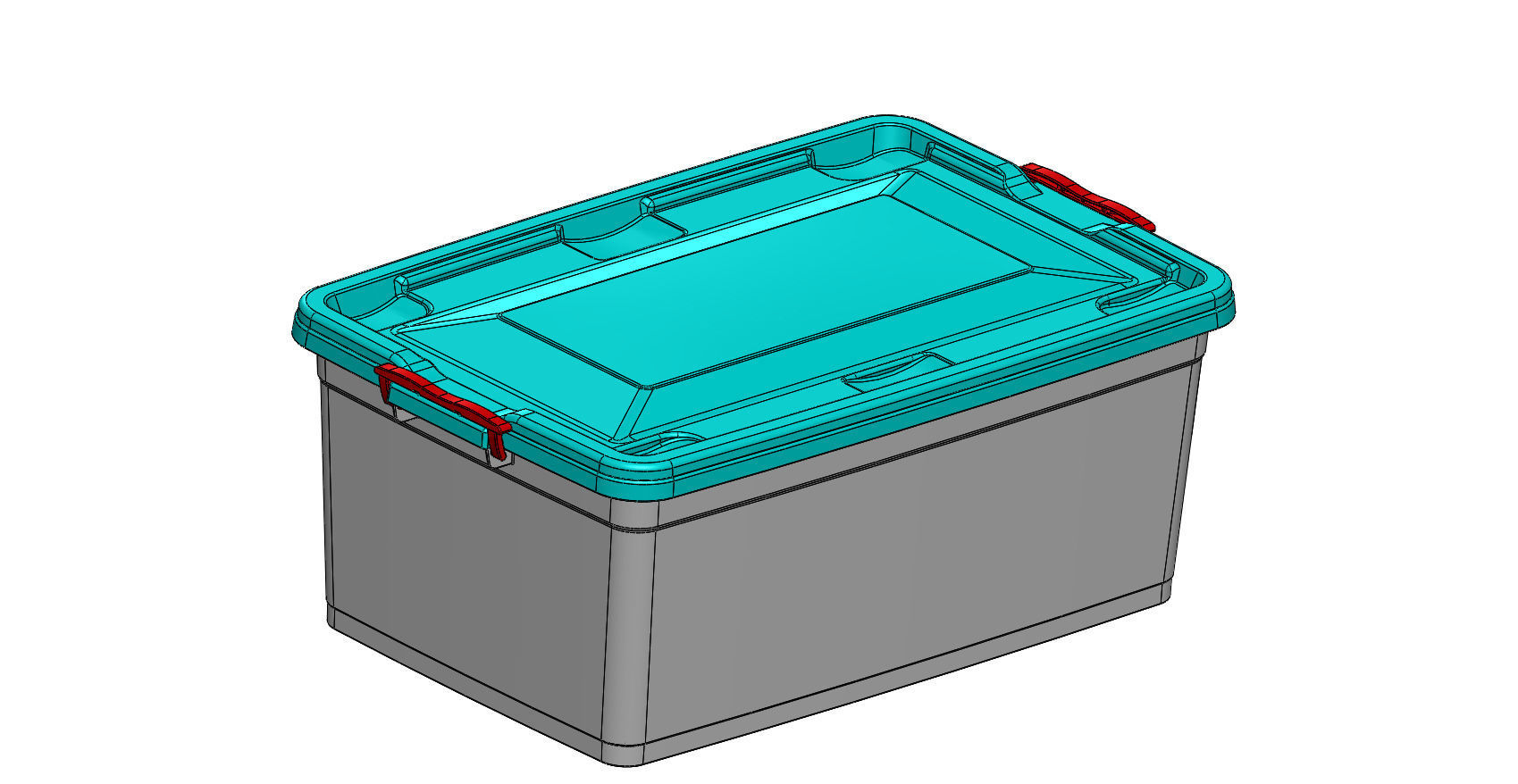Plastic 40lt storage container 3D model 3D printable | CGTrader