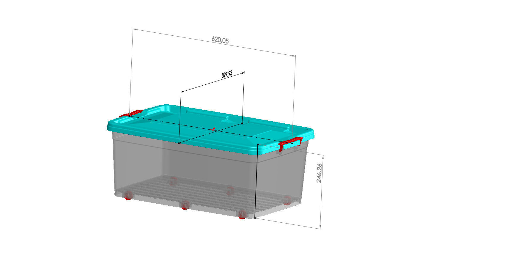 Plastic 40lt storage container 3D model 3D printable | CGTrader