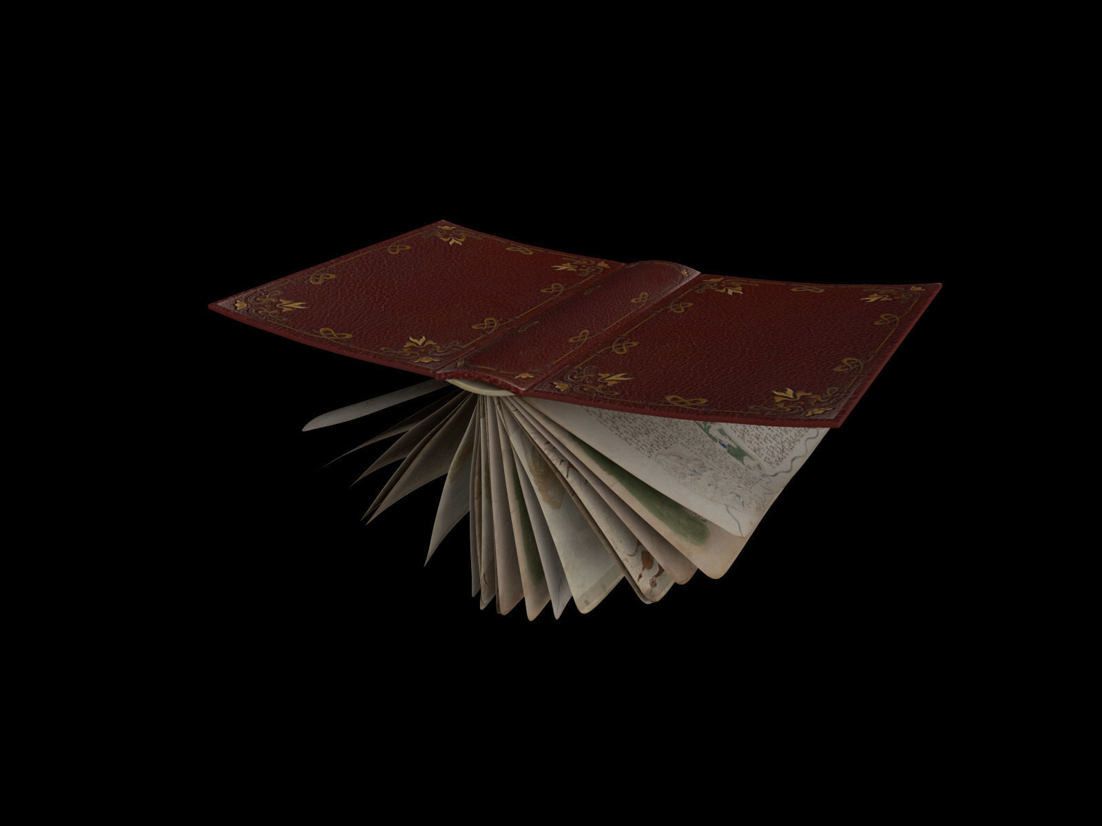 Fantasy Flying Book free 3D model animated | CGTrader