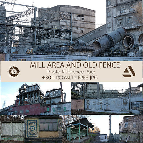 Photo Reference Pack Mill AREA and FENCE NEAR BY 3D model | CGTrader