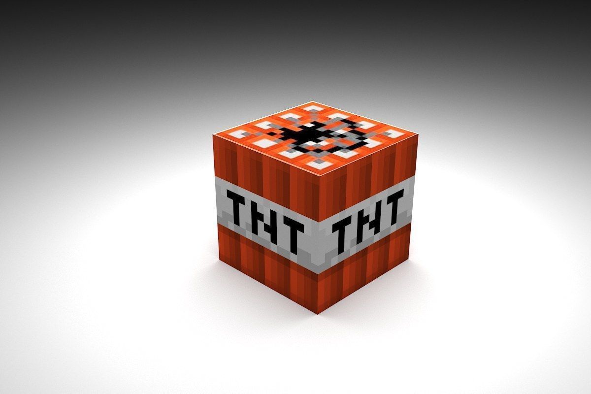 3D model MINECRAFT -TNT BLOCK MODEL LOW-POLY 3D MODEL VR / AR / low ...