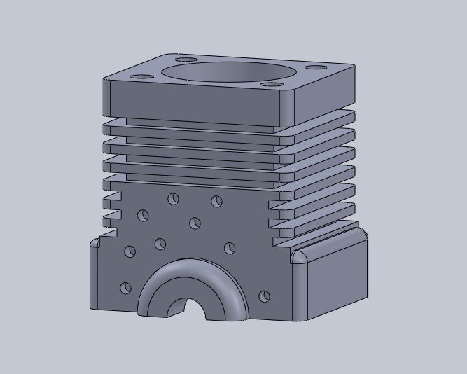 one cylinder engine block free 3D model 3D printable | CGTrader
