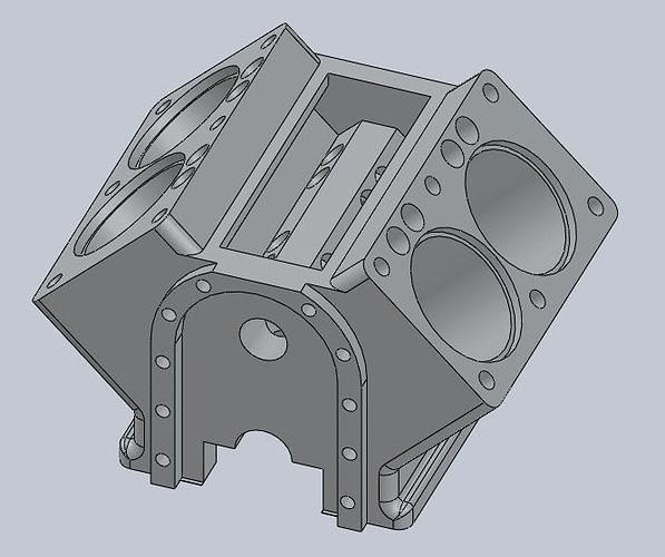 V4 engine block free 3D model 3D printable | CGTrader