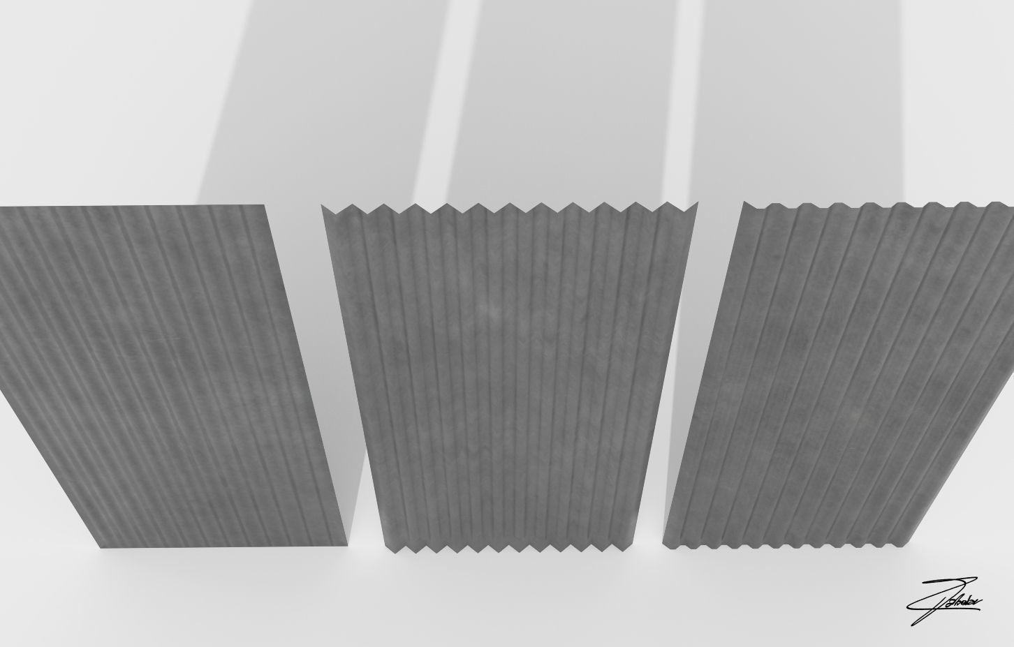 3D model Corrugated galvanized sheets VR / AR / low-poly | CGTrader