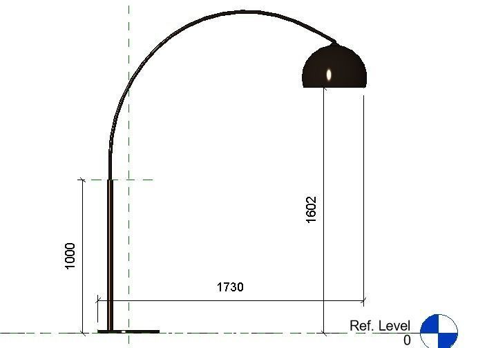 Arc floor lamp -Revit 2018- free 3D model | CGTrader