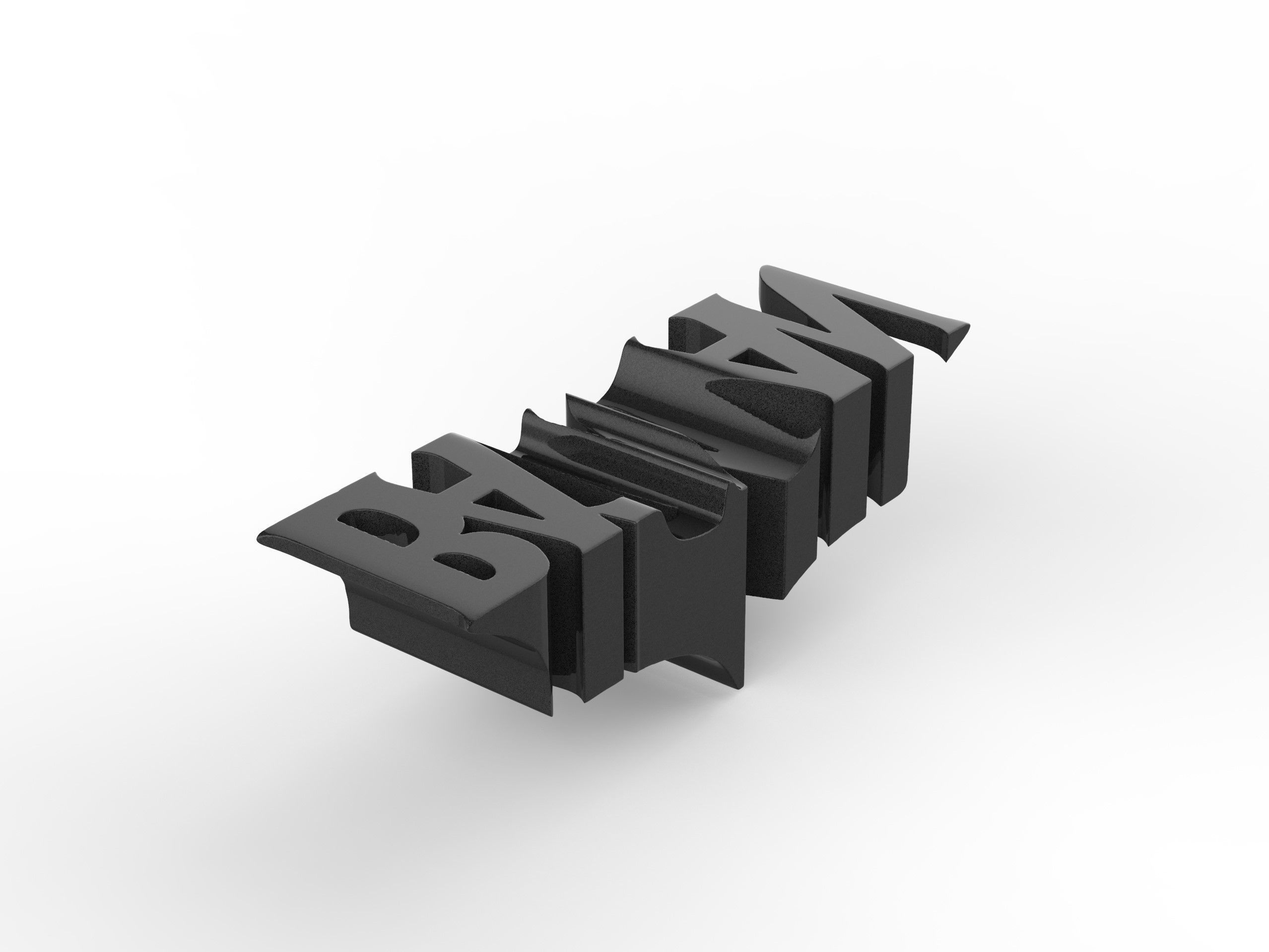 Batman Logo Word Art and Symbol 3D model 3D printable | CGTrader