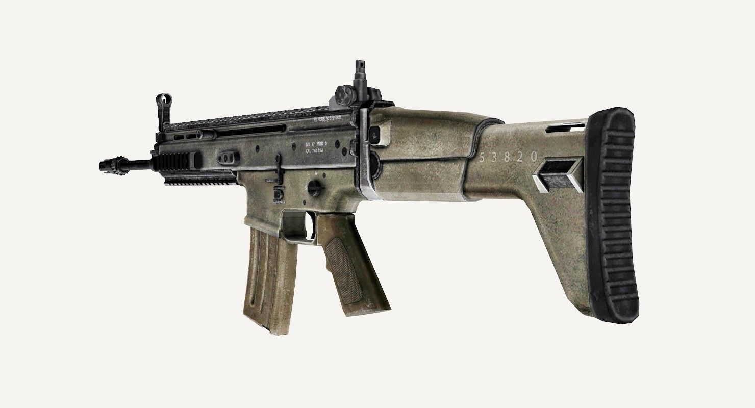 3D model SCAR-L Assault Rifle VR / AR / low-poly | CGTrader
