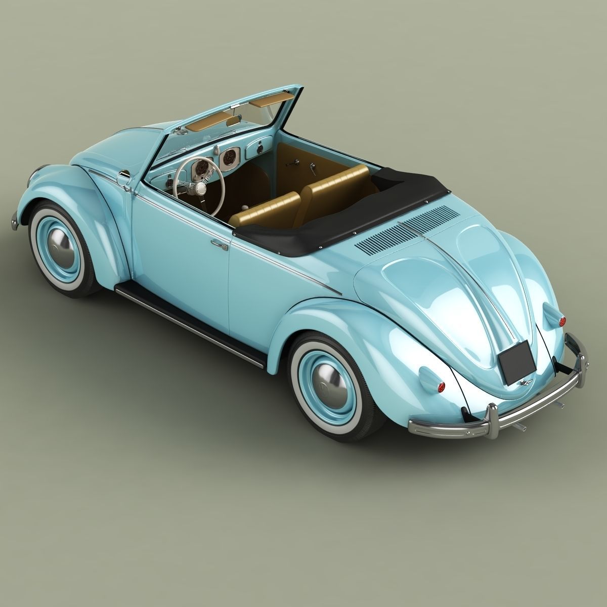 Volkswagen Beetle Hebmuller Cabriolet 3D model | CGTrader