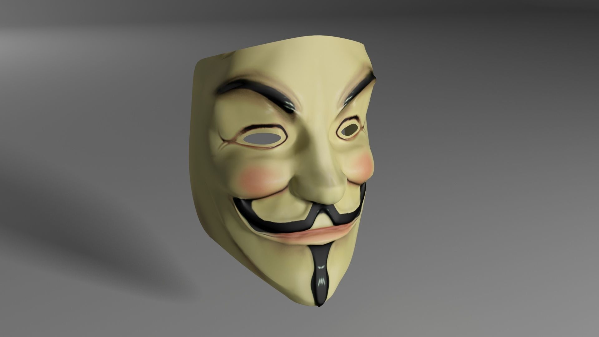 3D model V for Vendetta and Anonymous mask VR / AR / low-poly | CGTrader