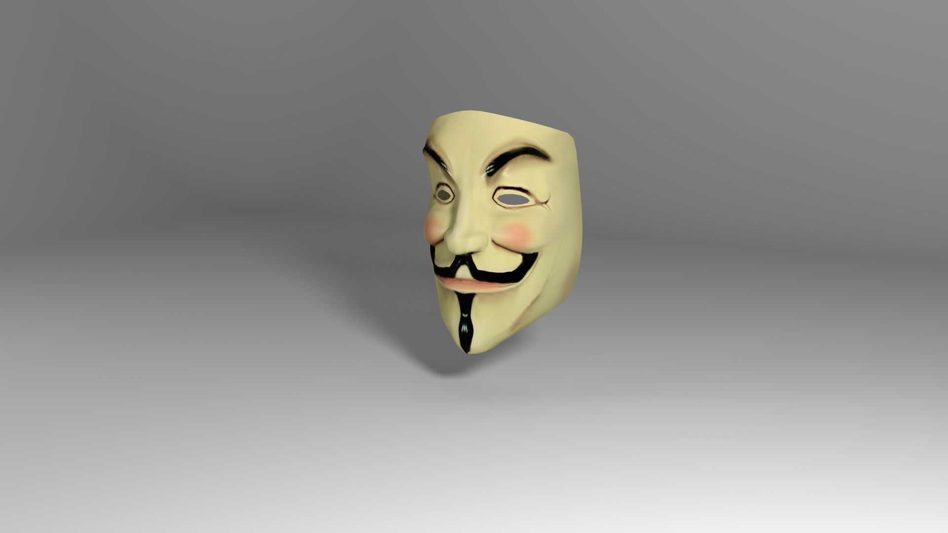3D model V for Vendetta and Anonymous mask VR / AR / low-poly | CGTrader