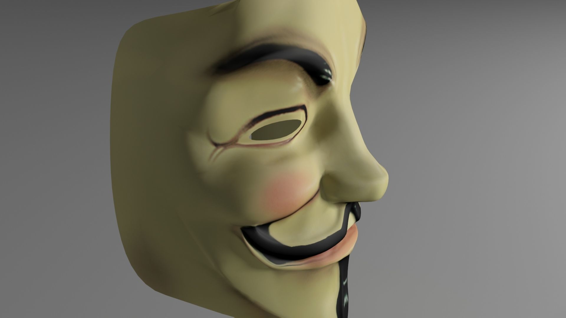 3D model V for Vendetta and Anonymous mask VR / AR / low-poly | CGTrader