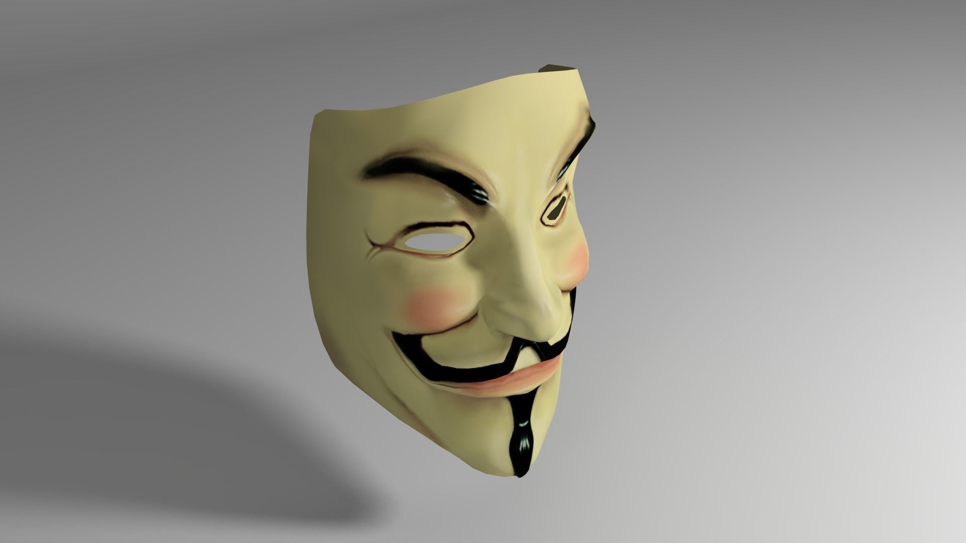 3D model V for Vendetta and Anonymous mask VR / AR / low-poly | CGTrader