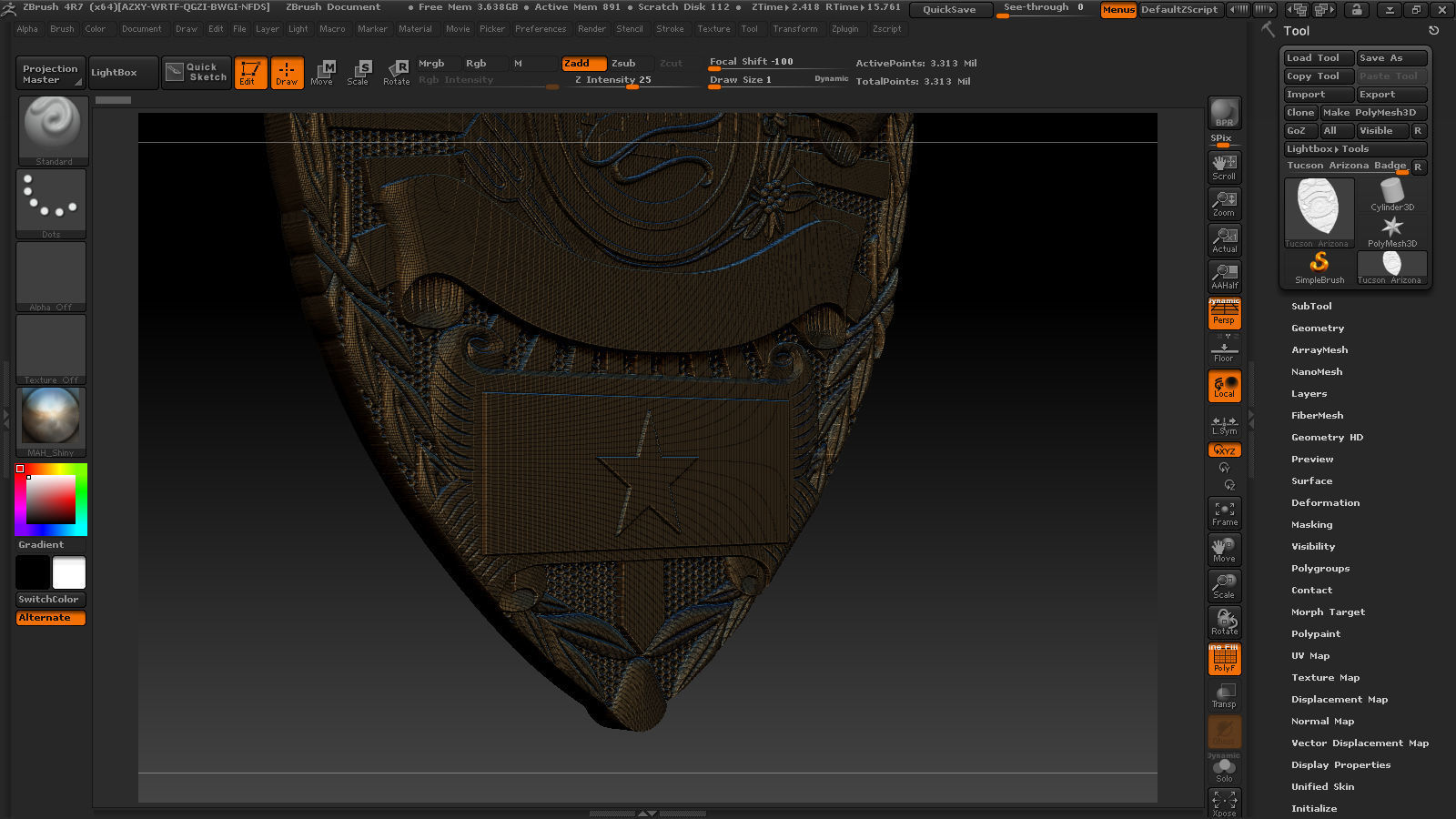 Tucson Arizona Badge - 3D Badges Collection 3D model 3D printable ...