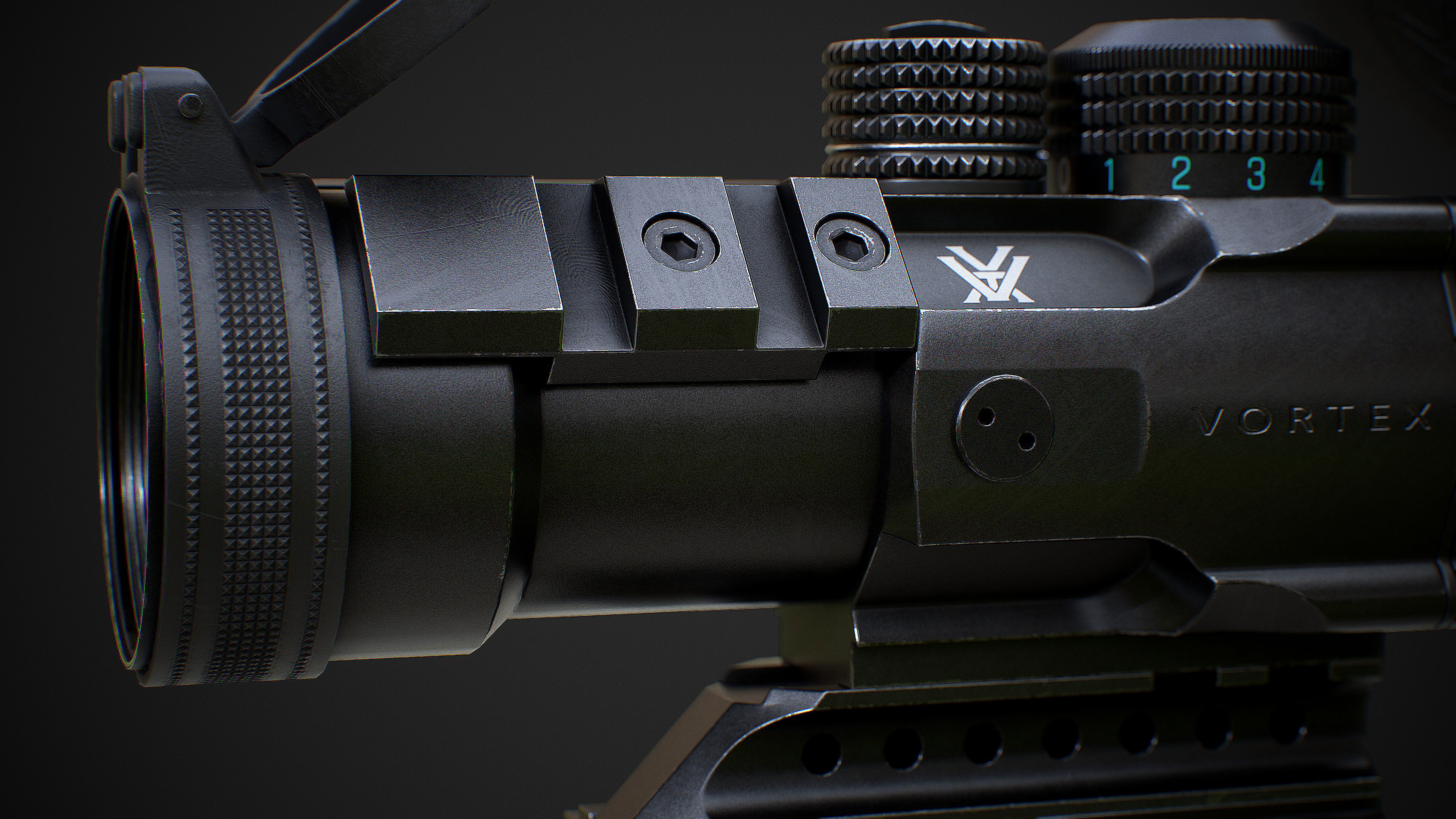 3D model VORTEX SPITFIRE 3x Scope VR / AR / low-poly | CGTrader